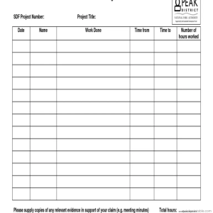 Daily Employee Break Log - quickprintable.com