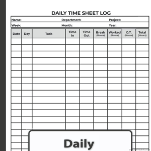 Daily Employee Break Log - quickprintable.com